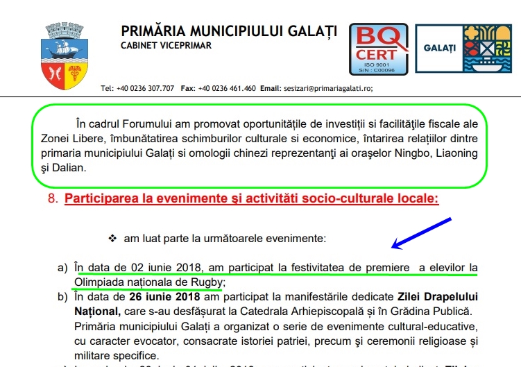 Din “realizările” viceprimarului Sorin Enache (PSD): „Am participat la ...